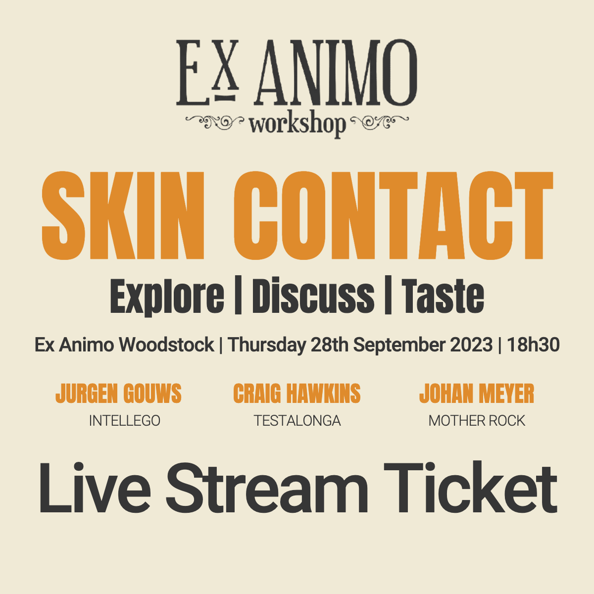 Skin Contact Workshop | September 2023 - Ex Animo Wine Co.